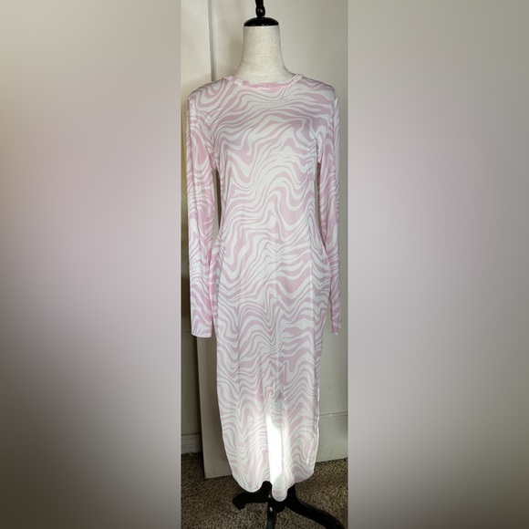 AFRM | Dresses | Afrm Los Angeles Loah Groovy Zebra Sheer Mesh Long ...
